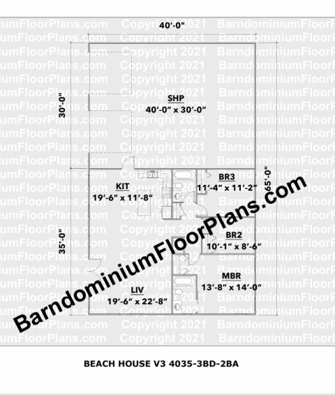Beach House Barndominium Plans - Barndominium Floor Plans